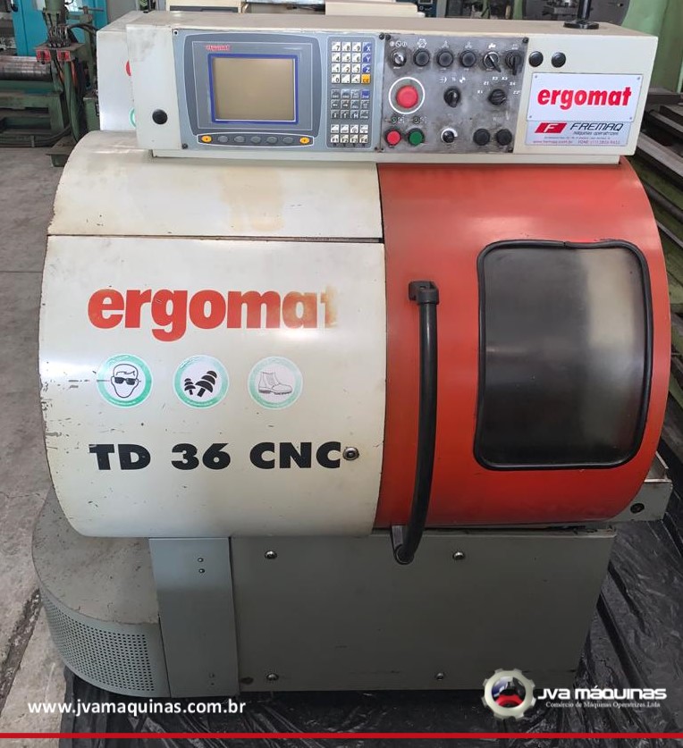 TORNO AUTOMÁTICO CNC ERGOMAT TD36 - JVA Máquinas